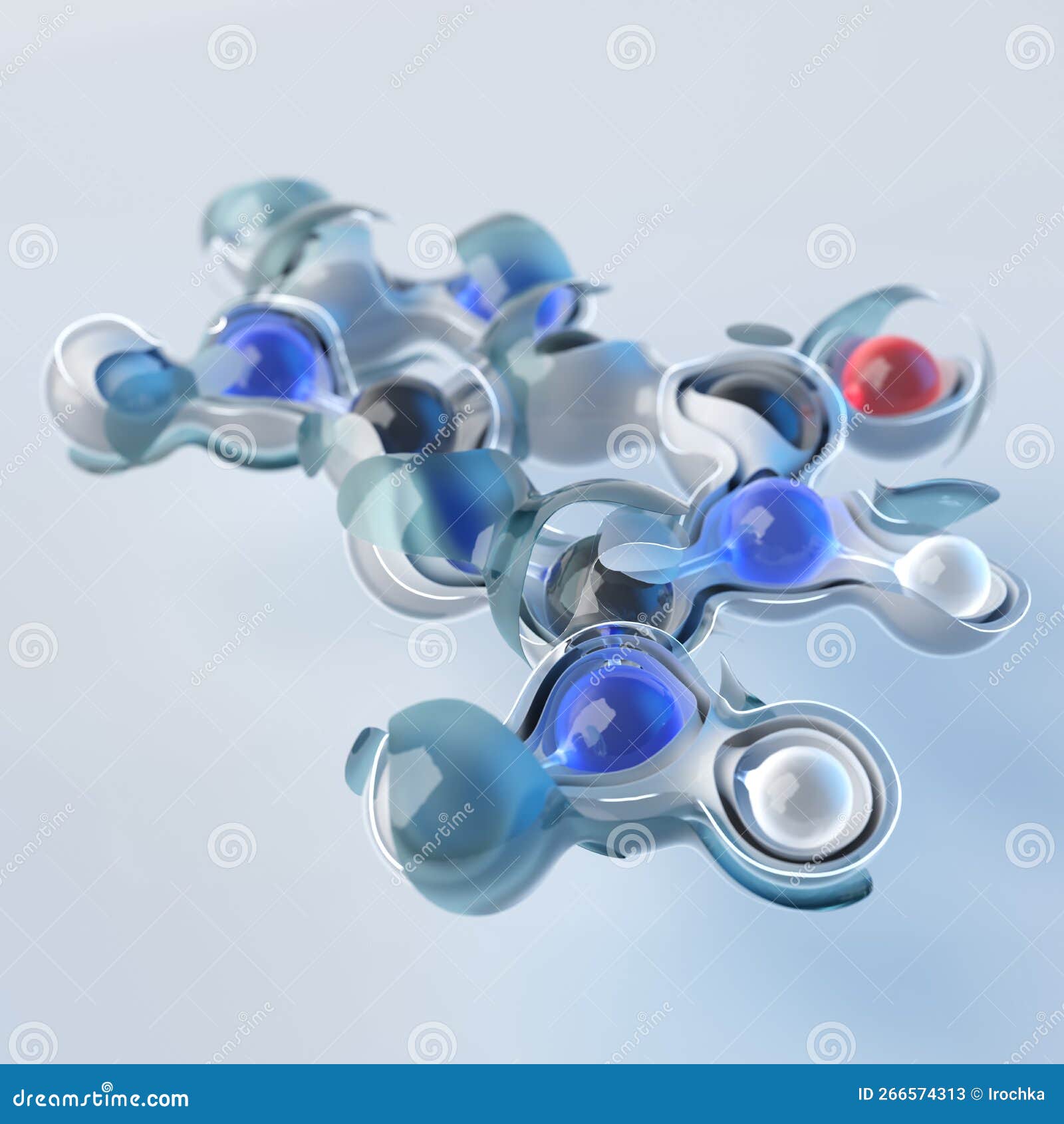 Science Molecule Nucleobase Model Structure, DNA,3D Rendering. Stock ...