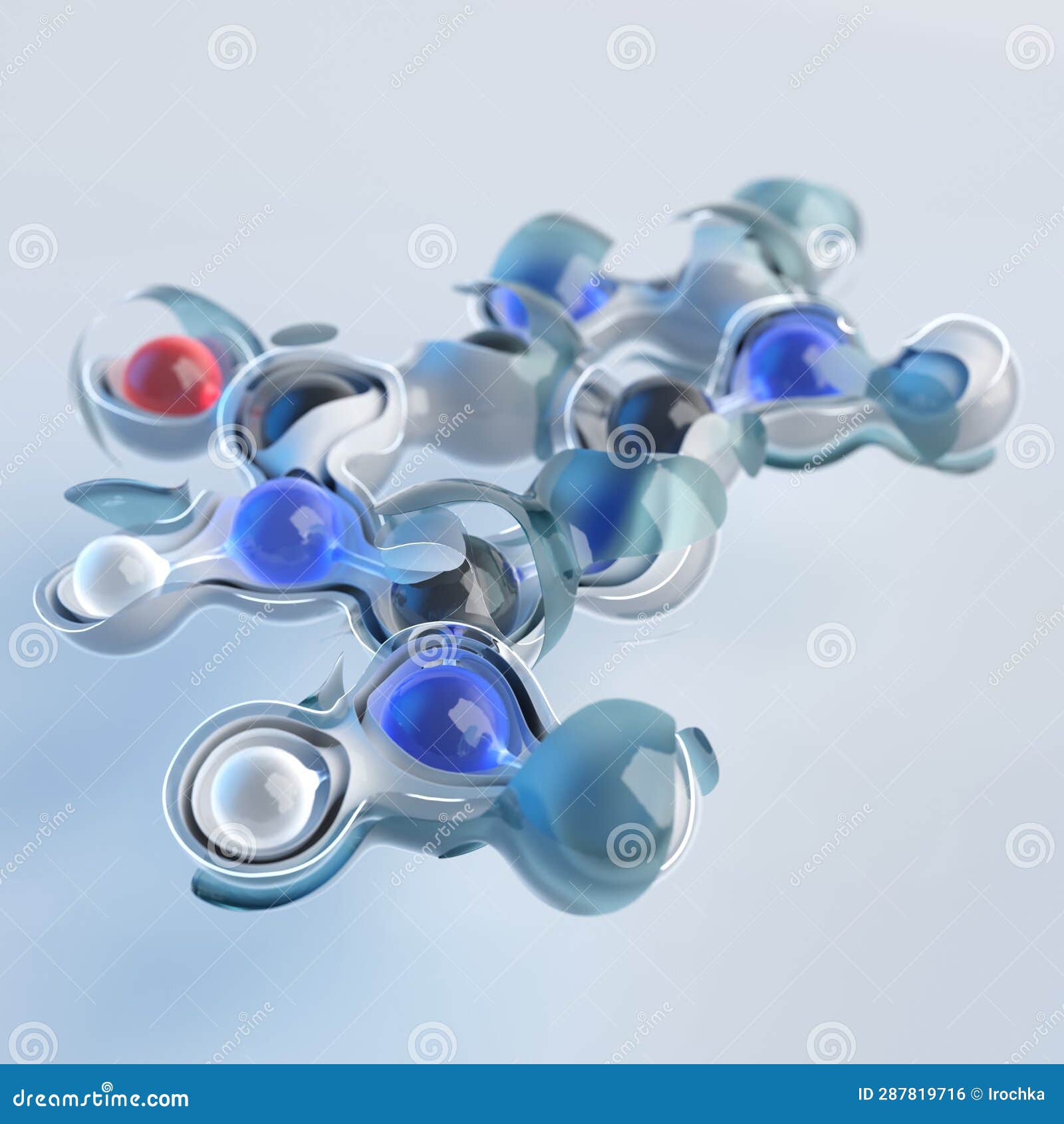 CG Model Structure Form Of Nucleus Atom Nuclear Explode Bomb Emit X-ray ...