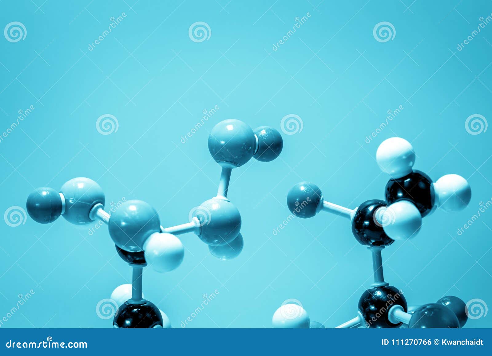 Science Molecule Structure Model on Light Blue Background Stock Photo ...