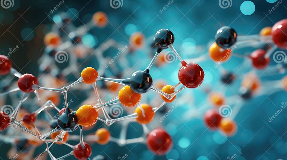 Science Molécule Structure Modèle D'adn Moléculaire Illustration Stock ...