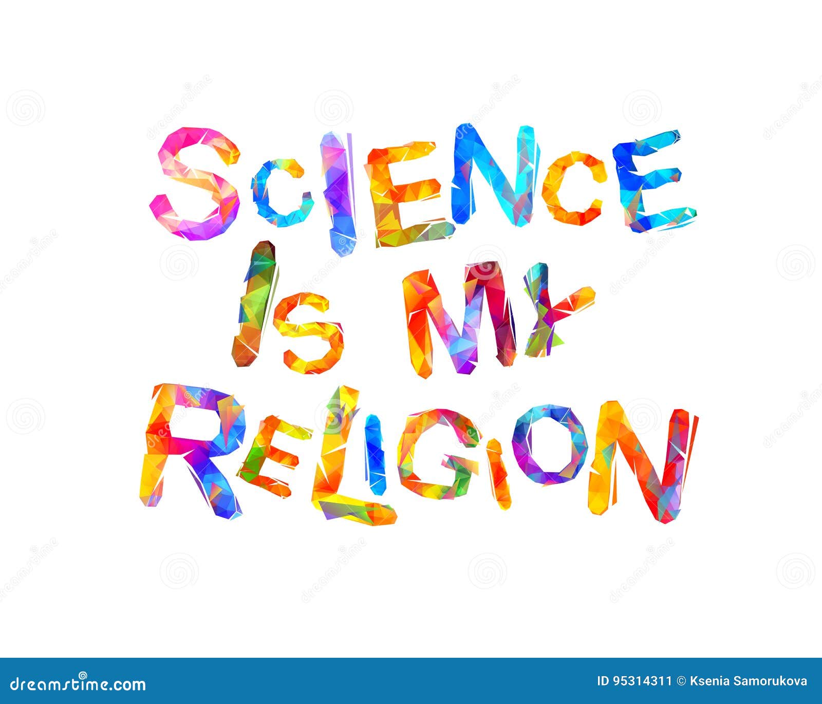 Science is my religion stock vector. Illustration of science - 95314311