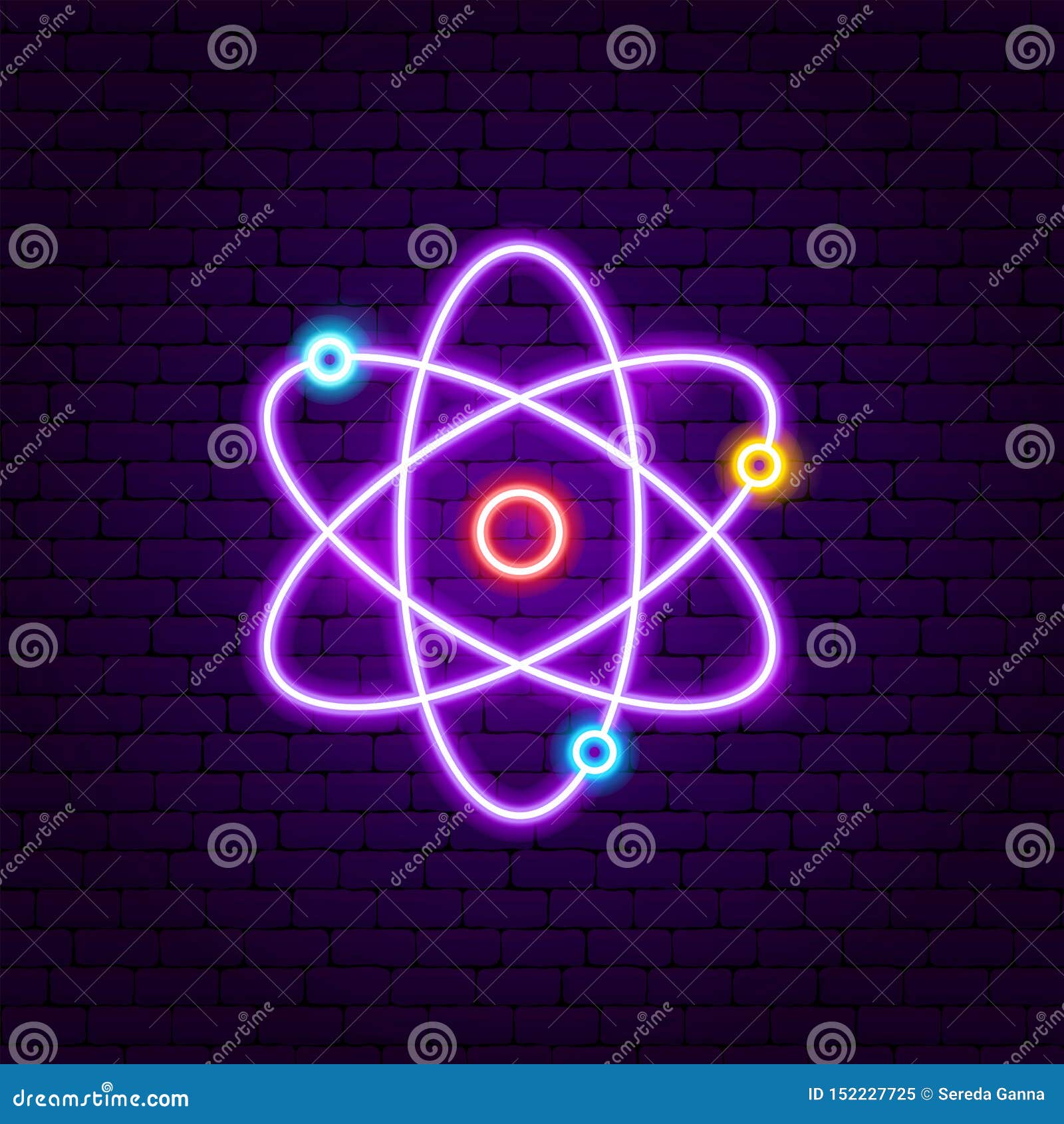Science Neon Label stock vector. Illustration of glow - 152227725