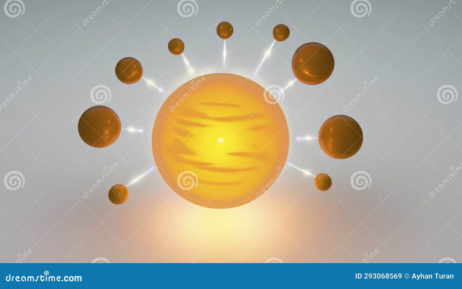 Science , Neon Light and Chemistry Background , 3d Illustration Concept ...