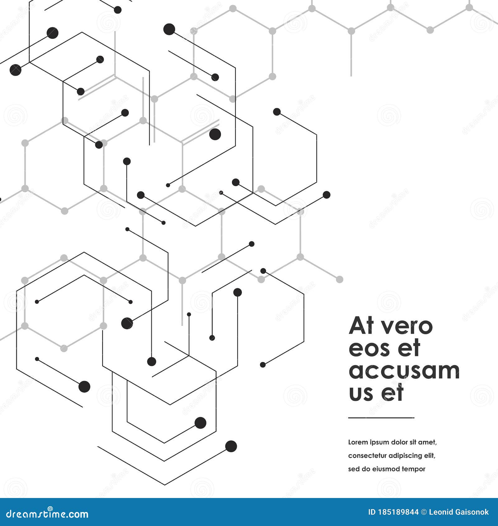 Science Network Pattern with Connecting Lines and Dots on Simple White ...
