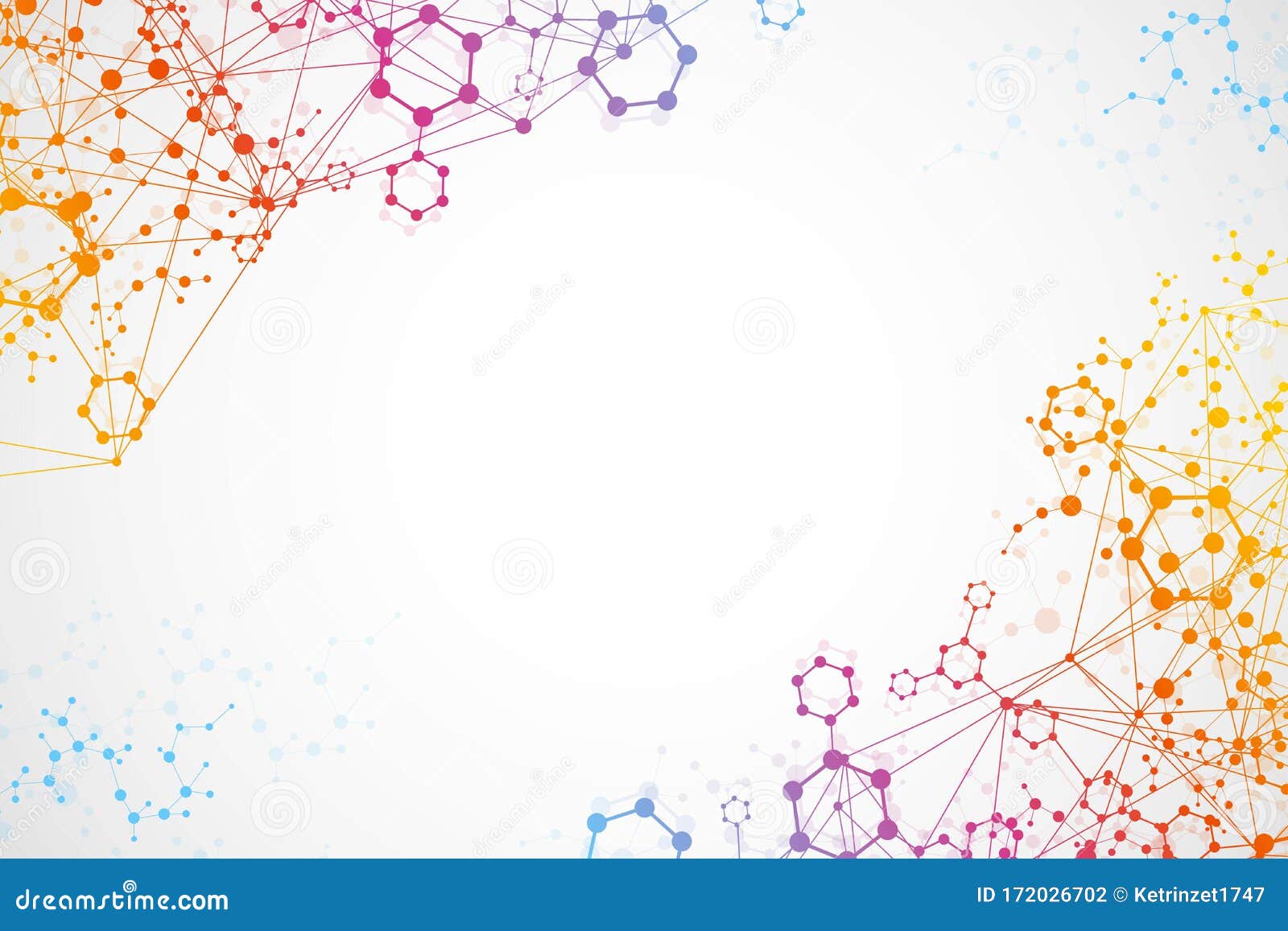 Science Network Pattern, Connecting Lines and Dots. Technology Hexagons ...