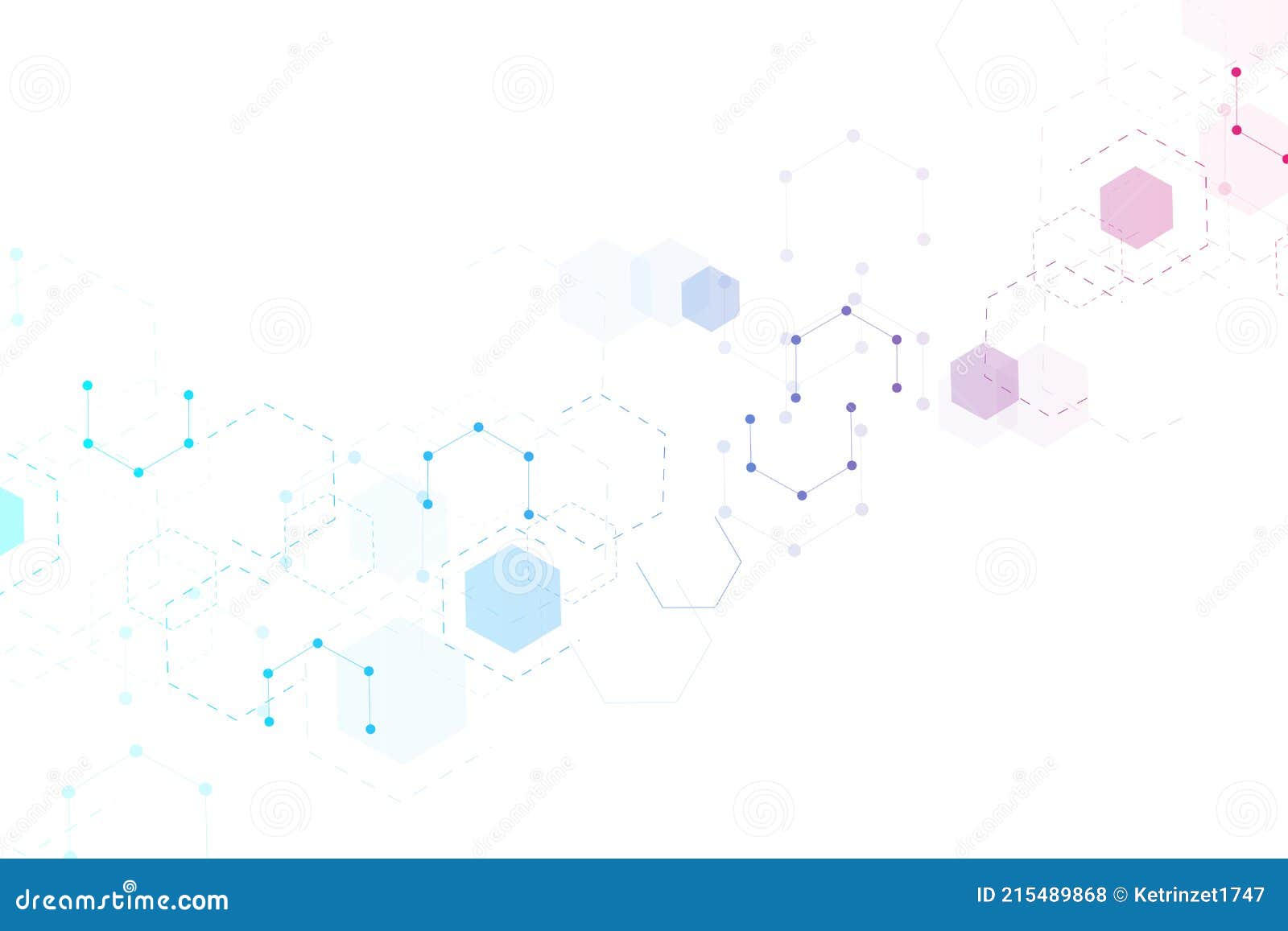 Science Network Pattern, Connecting Lines and Dots. Technology Hexagons ...