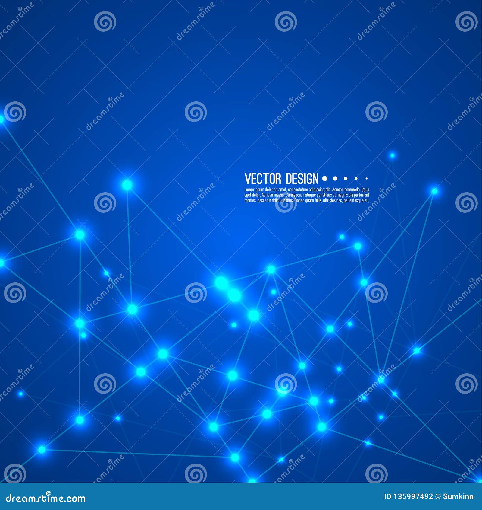 Science and Neural Network Concept. Stock Vector - Illustration of ...