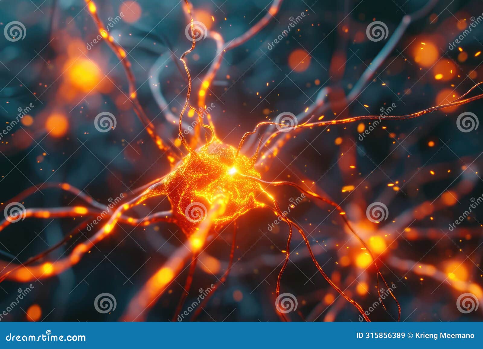 The Science of Neuron Activity a Visual Exploration Stock Illustration ...