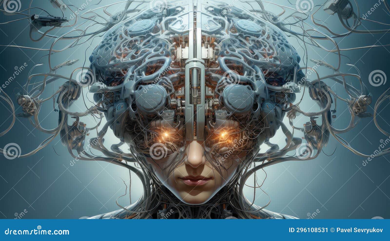 Science Neuroprocessor Human Brain Royalty-Free Cartoon | CartoonDealer ...