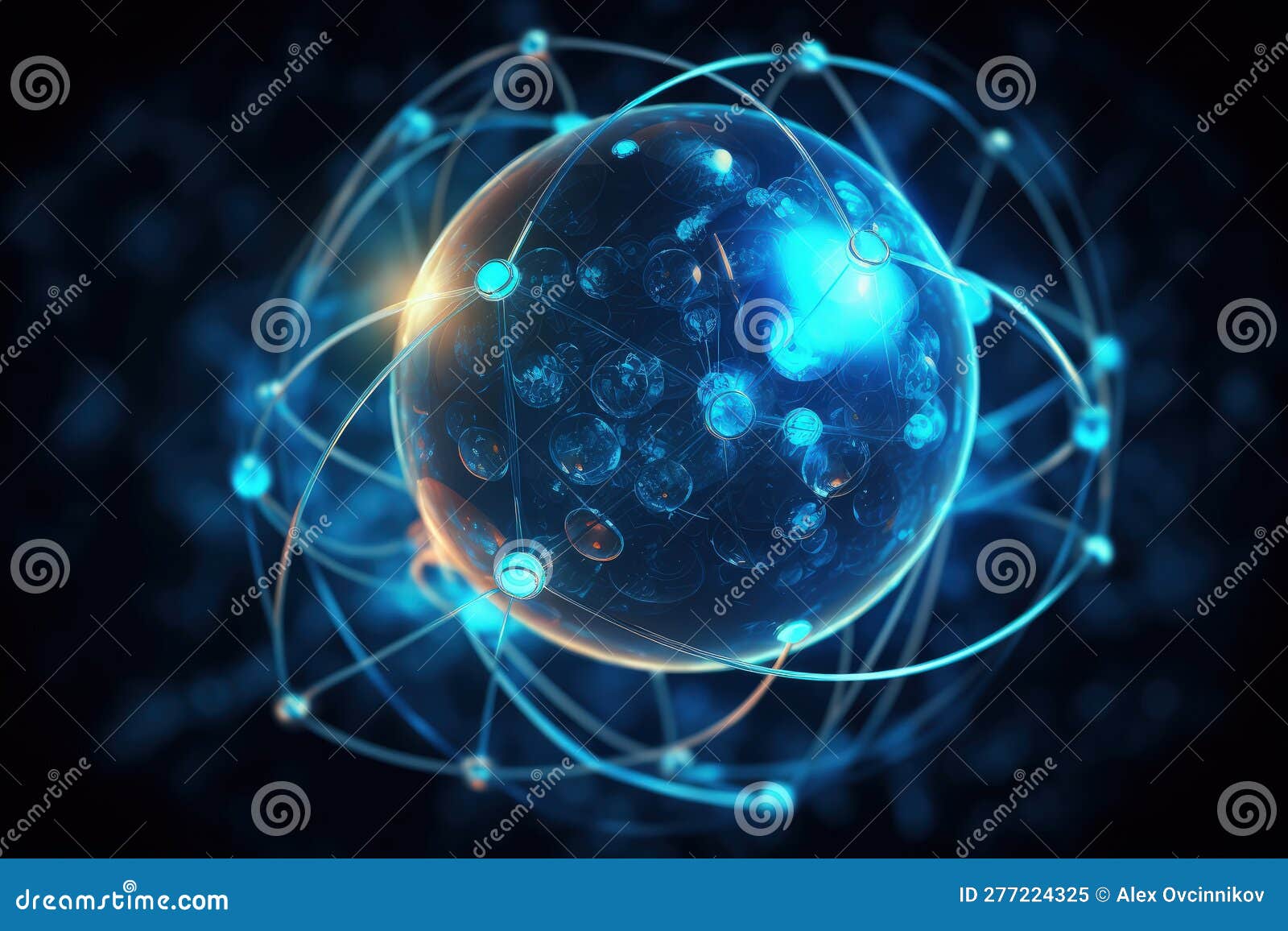The Science of Nuclear Fission: a Chain Reaction of Power. Stock ...