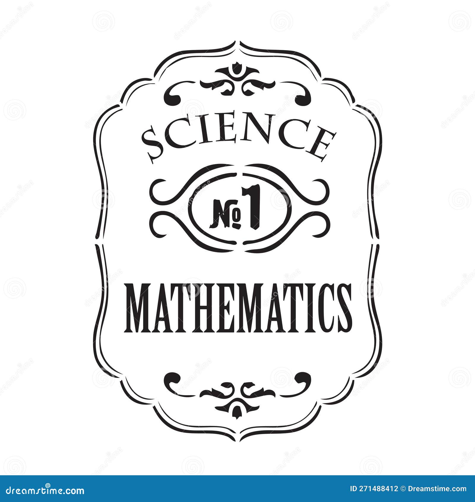 Science number one math stock vector. Illustration of design - 271488412