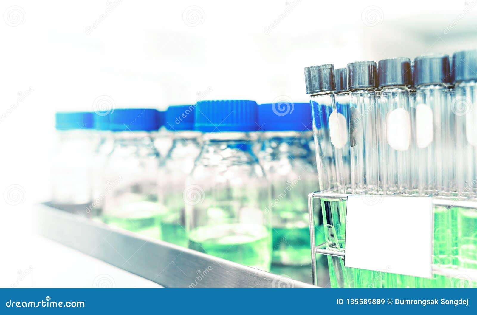 Science Nutritional Laboratory Testing Tubes and Bottles Stock Image ...