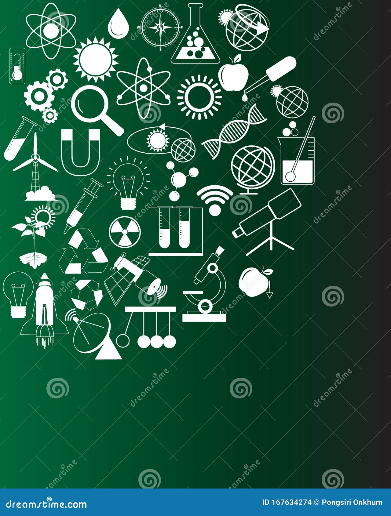 Science Vector Illustration Stock Vector - Illustration of apple, lined ...