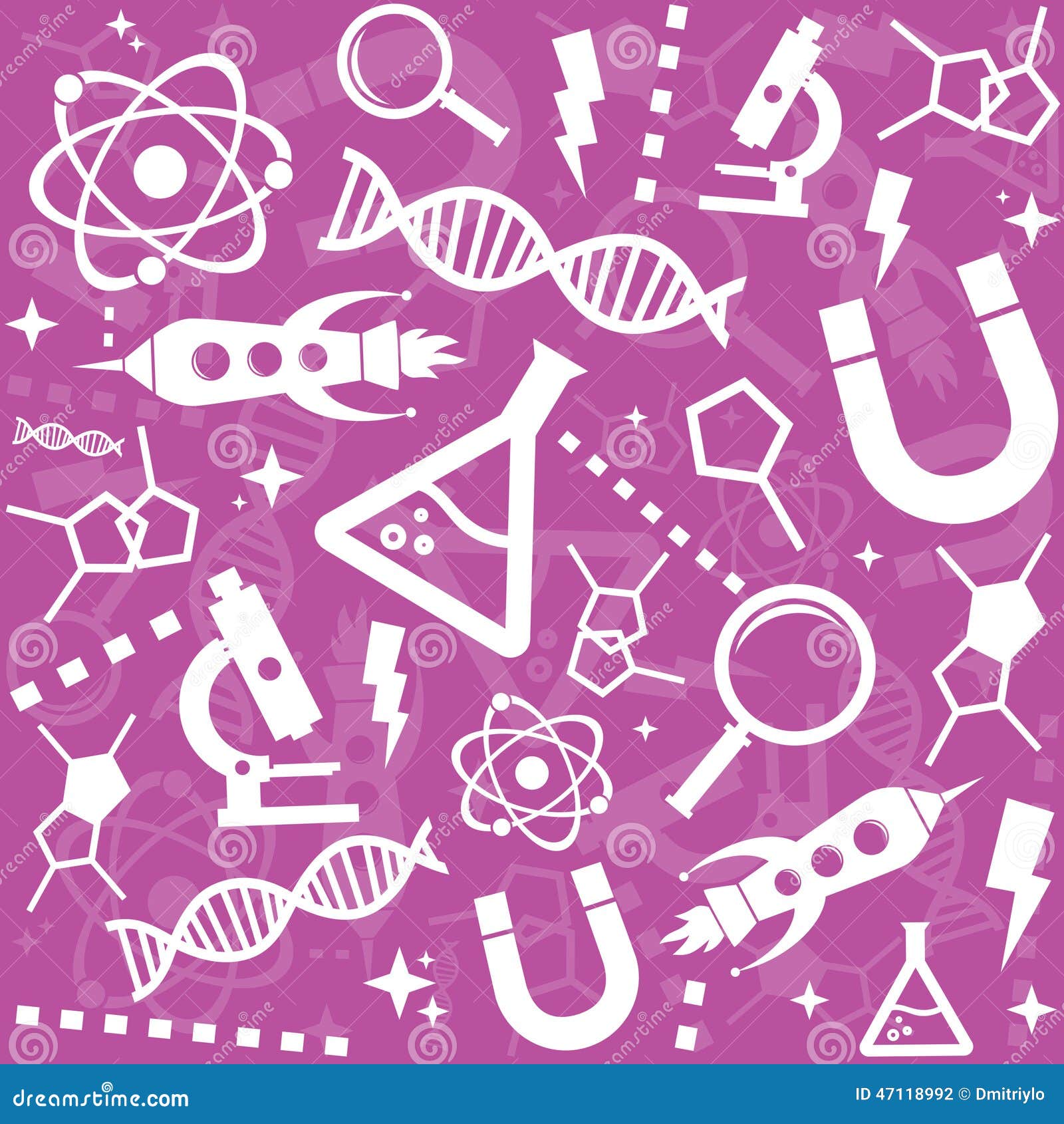 Science objects pattern stock vector. Illustration of diary - 47118992