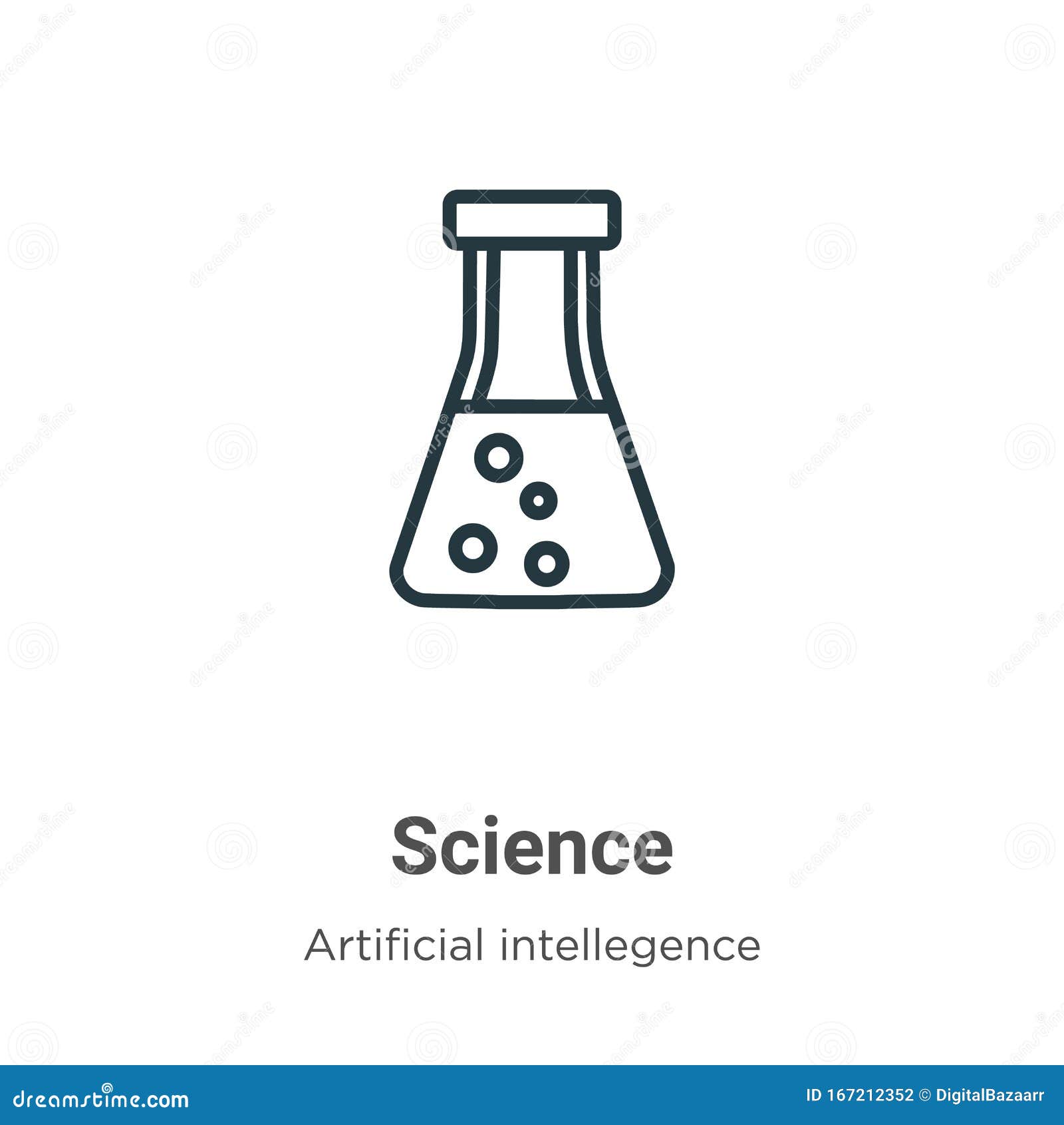 Science Outline Vector Icon. Thin Line Black Science Icon, Flat Vector ...
