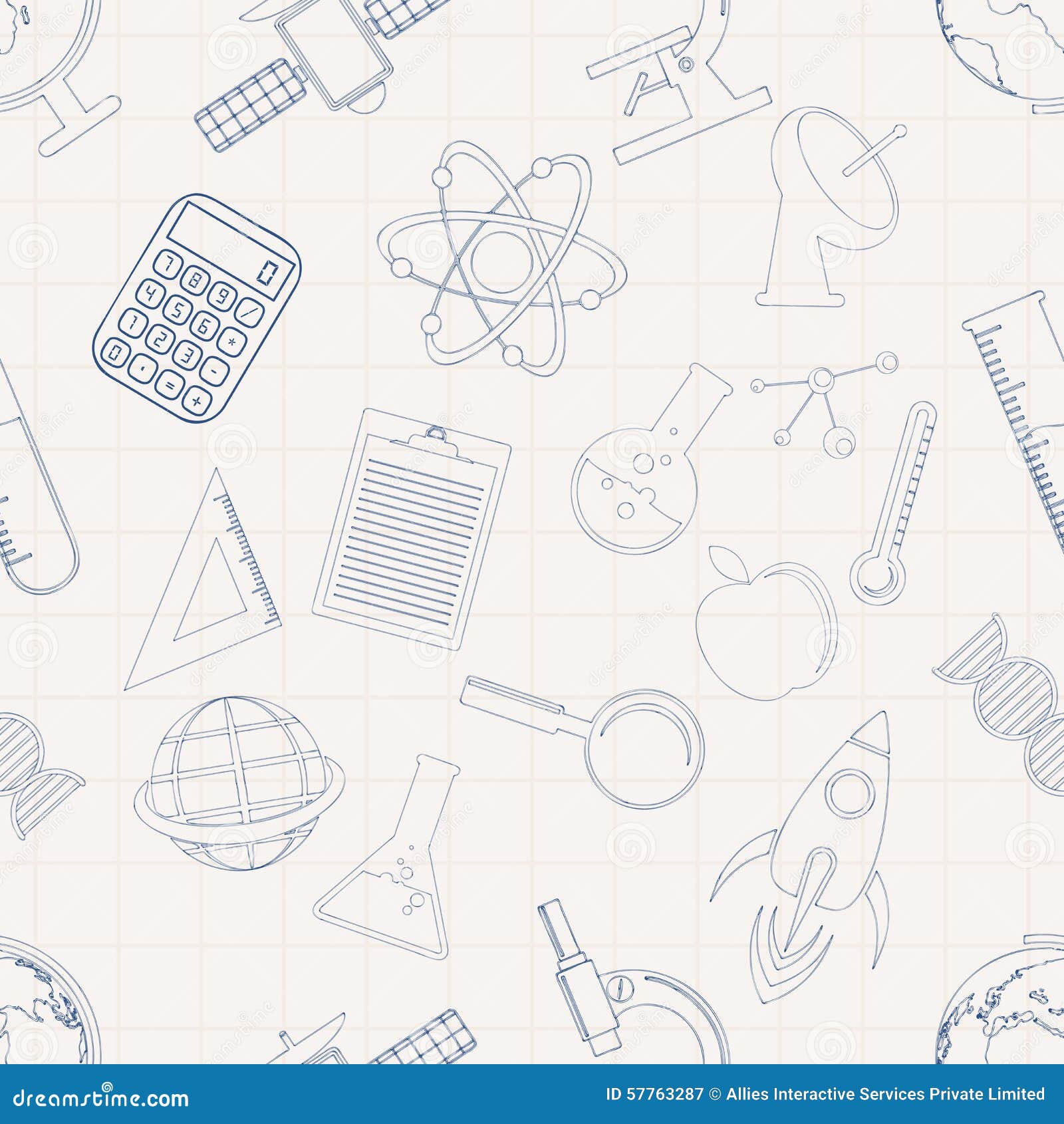 Science Pattern with Signs and Symbols. Stock Illustration ...