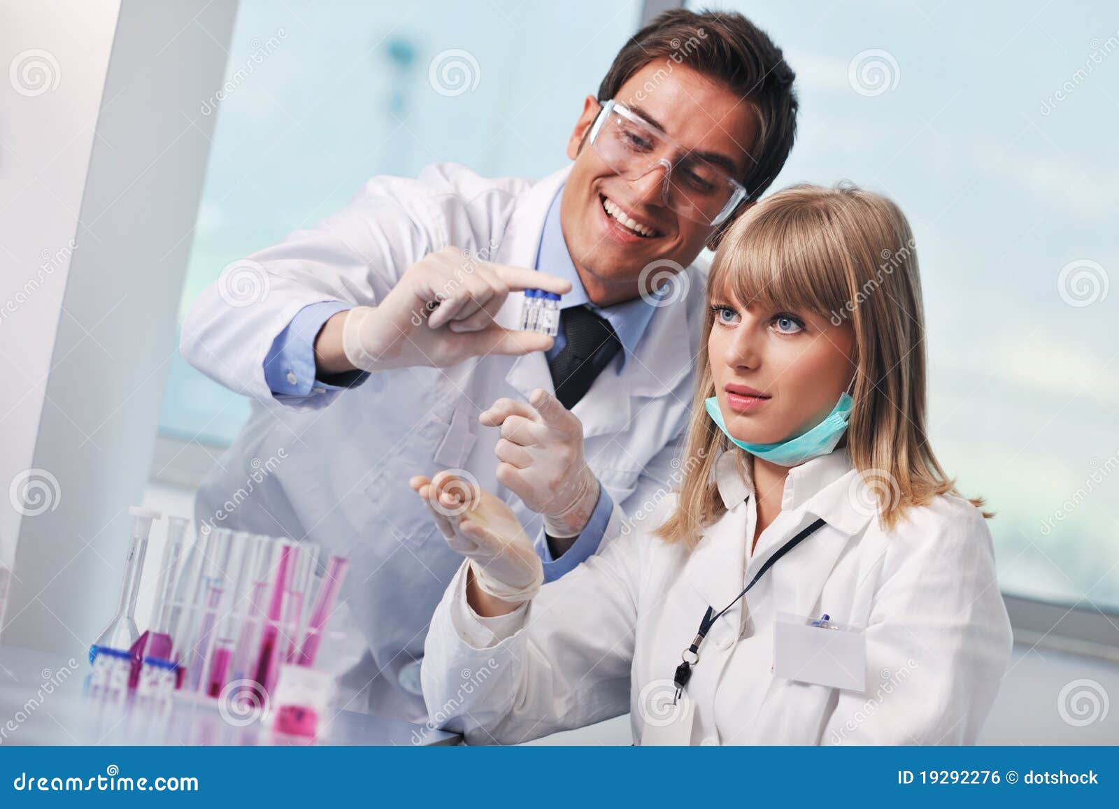 Science People in Bright Lab Stock Photo - Image of portrait, doctor ...