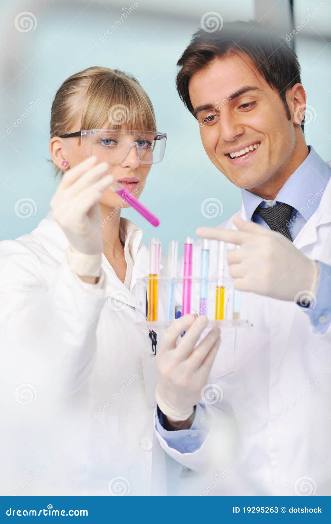 Science People in Bright Lab Stock Image - Image of couple, girl: 19295263