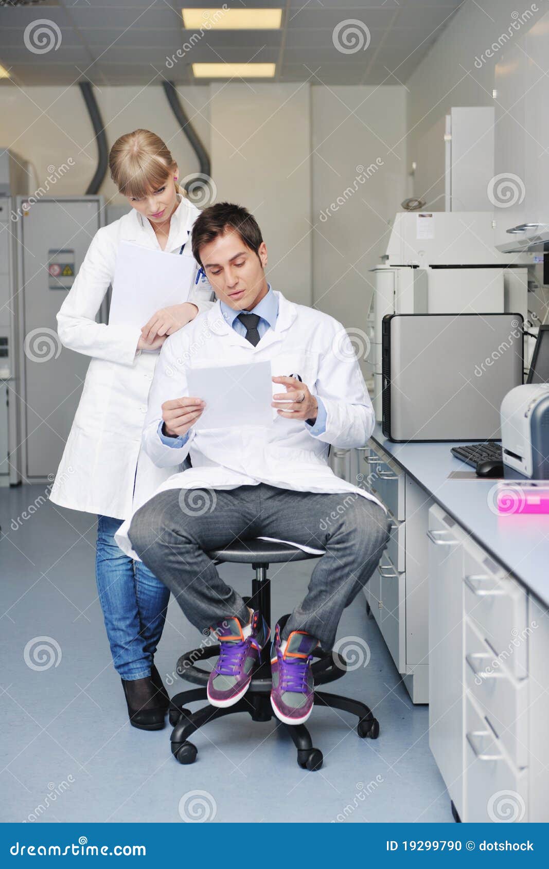 Science People in Bright Lab Stock Photo - Image of science, equipment ...