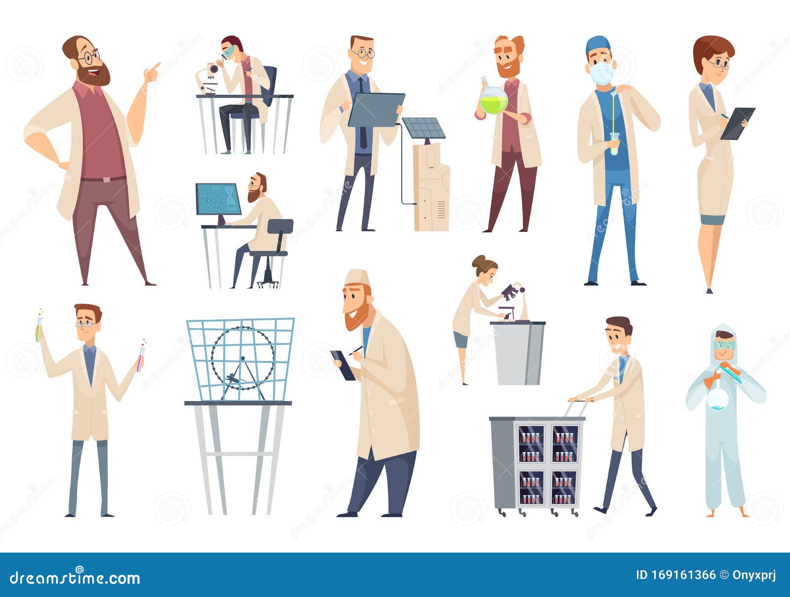 Science Persons. Characters Doctors Lab Technician Workers Biologists ...