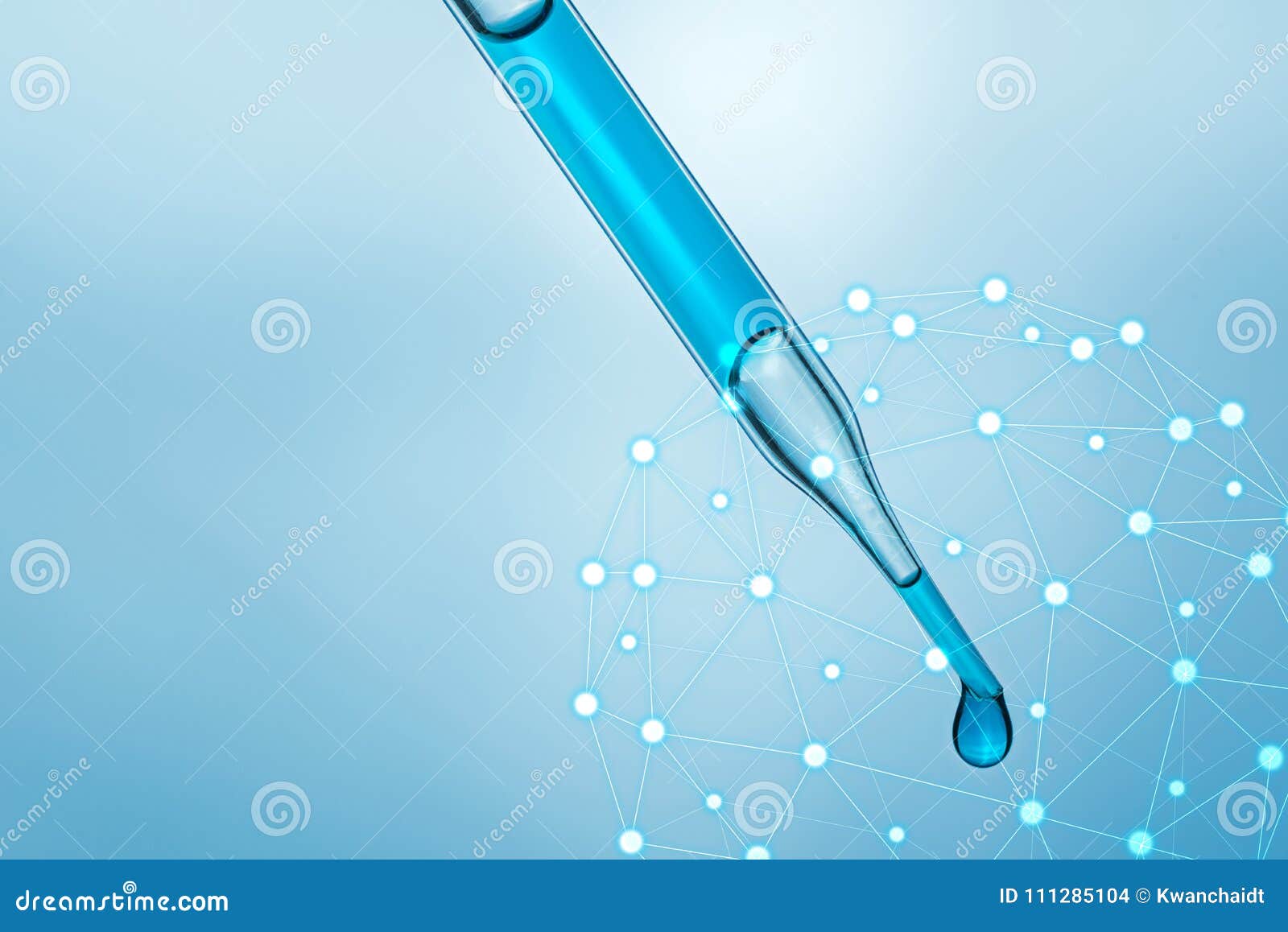 Science Pipette with a Drop of Substance Over Laboratory Test Tu Stock ...