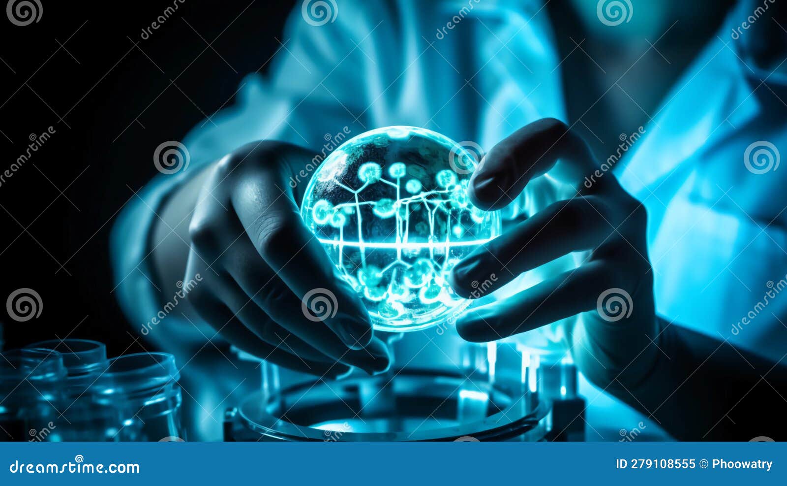 Science Research and Development Concept. Scientist in Laboratory ...