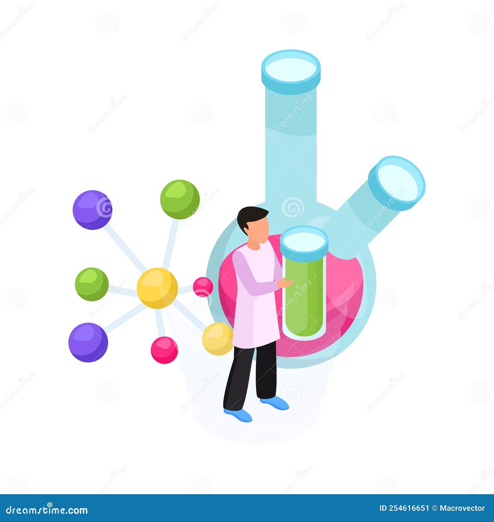 Science Research Icon stock vector. Illustration of invention - 254616651