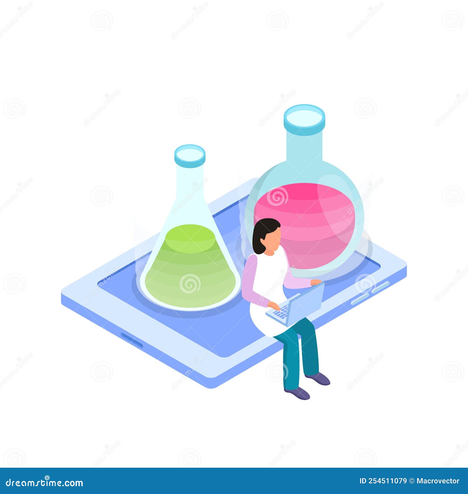 Science Research Icon stock illustration. Illustration of test - 254511079