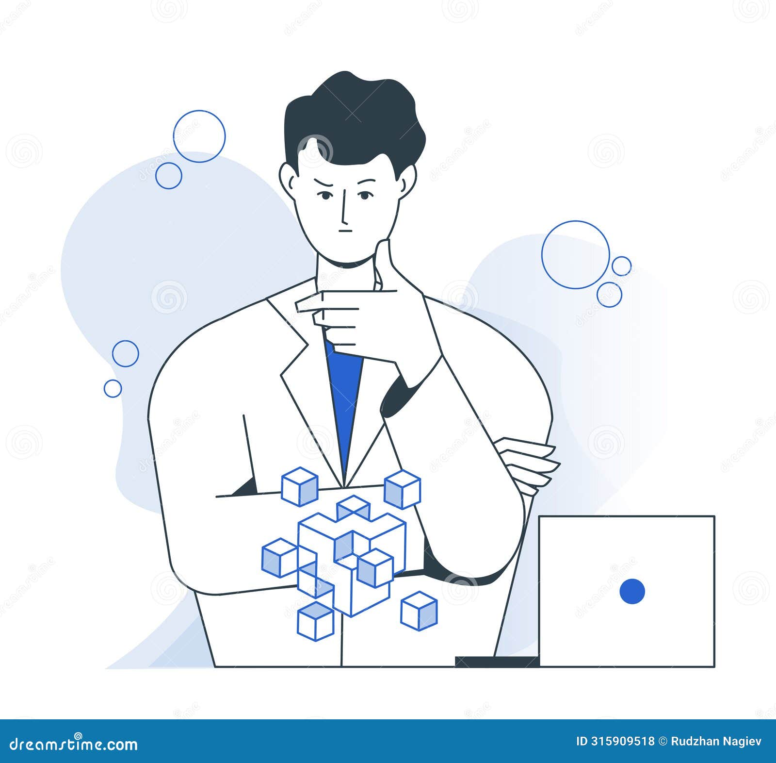 Science Research Vector Illustration Stock Vector - Illustration of ...