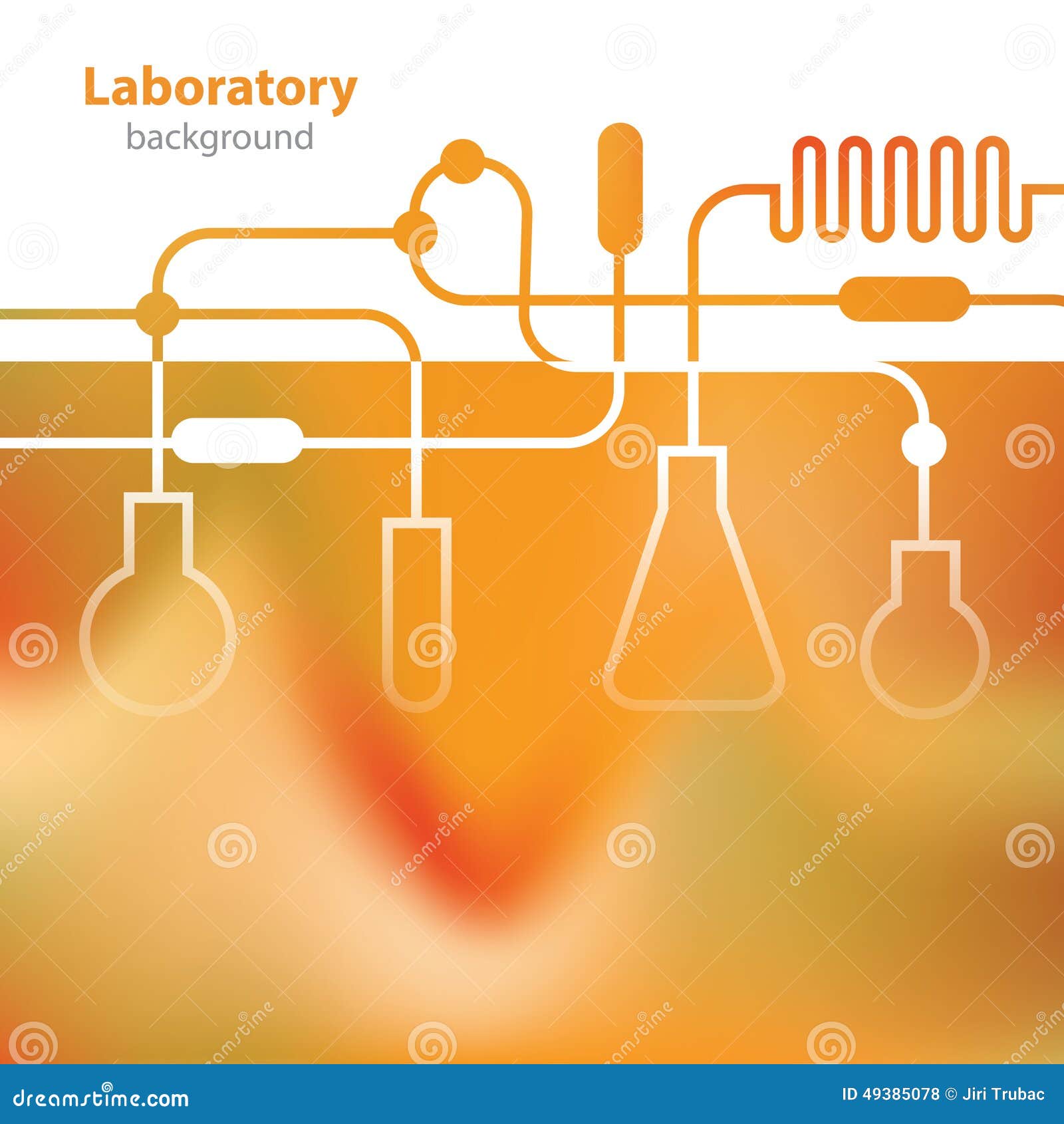 Science and Research - Laboratory Facilities - Orange Background Stock ...