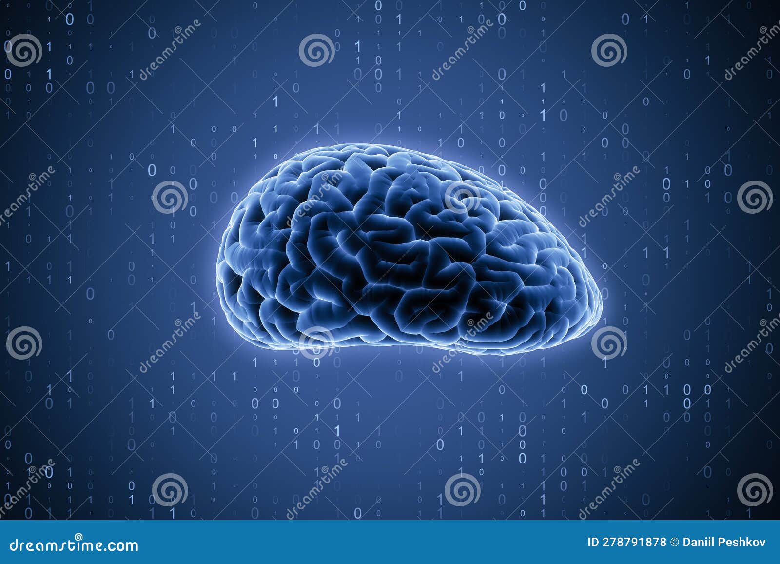 Science, Research and Technology Digital Interface Concept with Blue ...