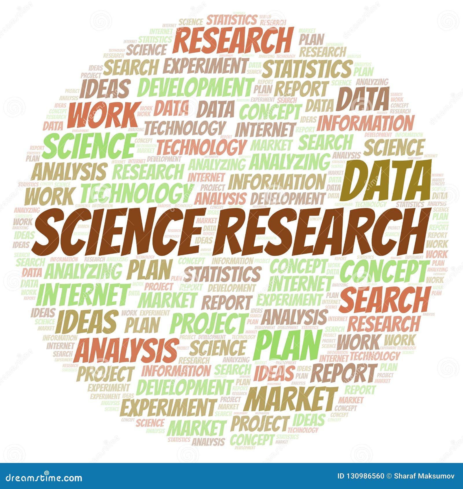 Science Research Word Cloud. Stock Illustration - Illustration of ...