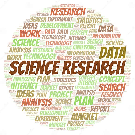 Science Research Word Cloud. Stock Illustration - Illustration of ...