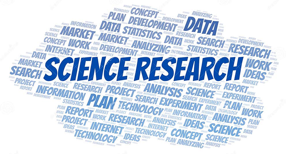 Science Research Word Cloud Stock Illustration - Illustration of ...