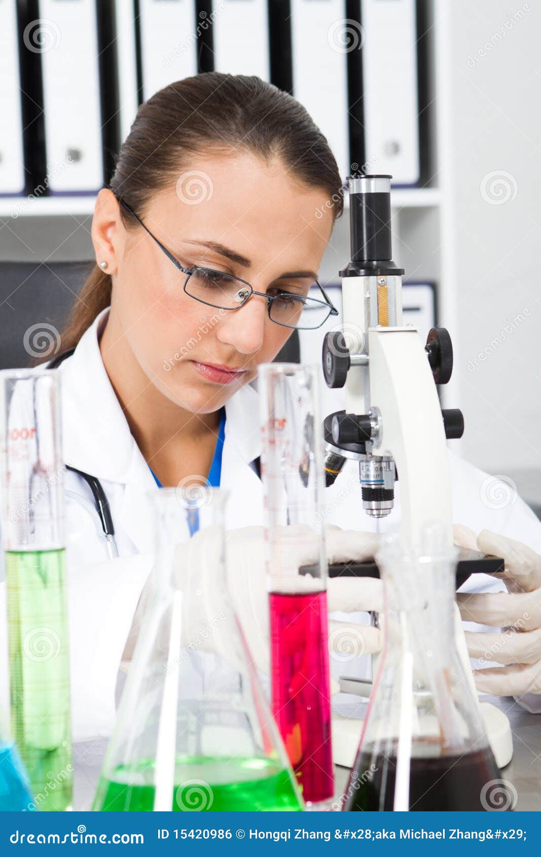 Science researcher stock photo. Image of female, chemistry - 15420986