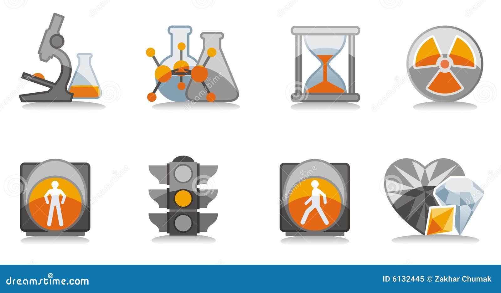 Science and Safety Icons Set Stock Illustration - Illustration of ...