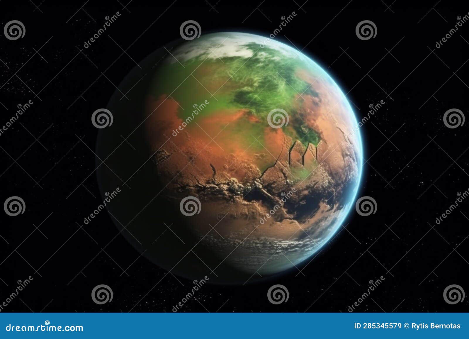 Colonization Planet Mars Concept. Generative AI Stock Illustration ...
