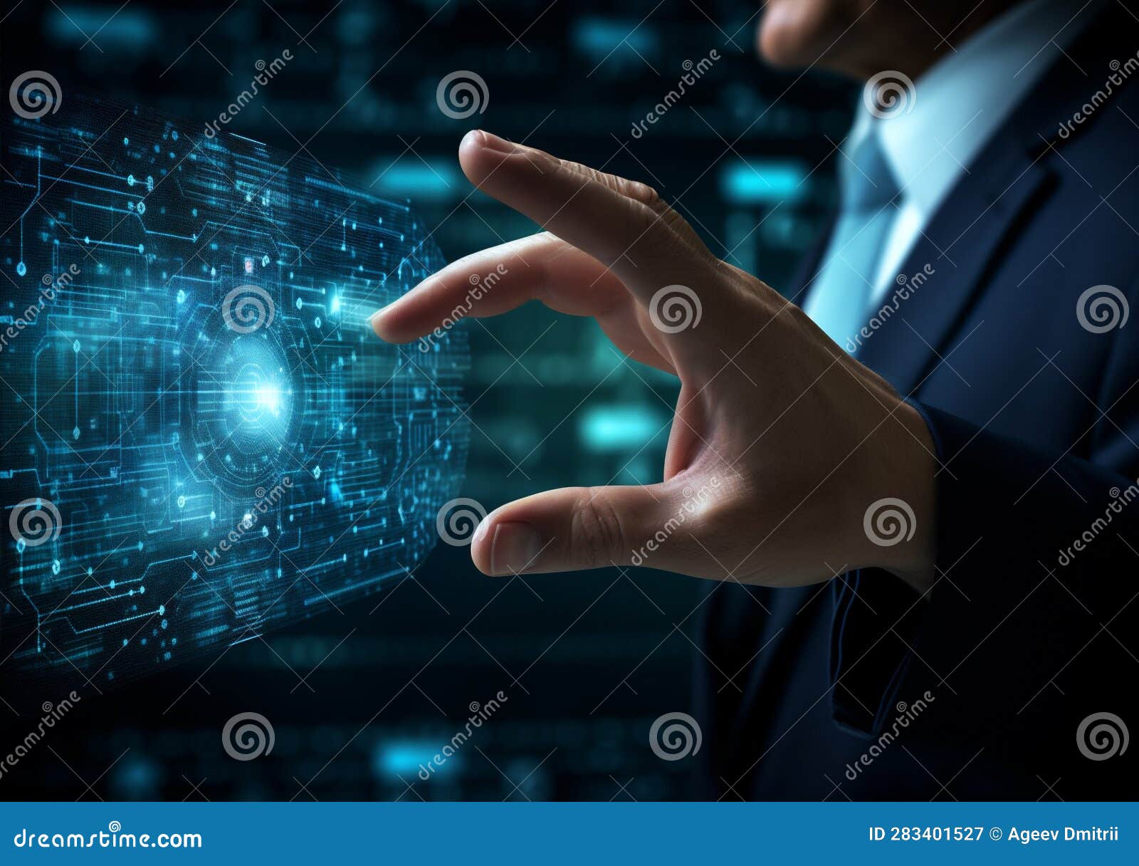 Science Screen Concept Hand Innovation Business Interface Technology ...