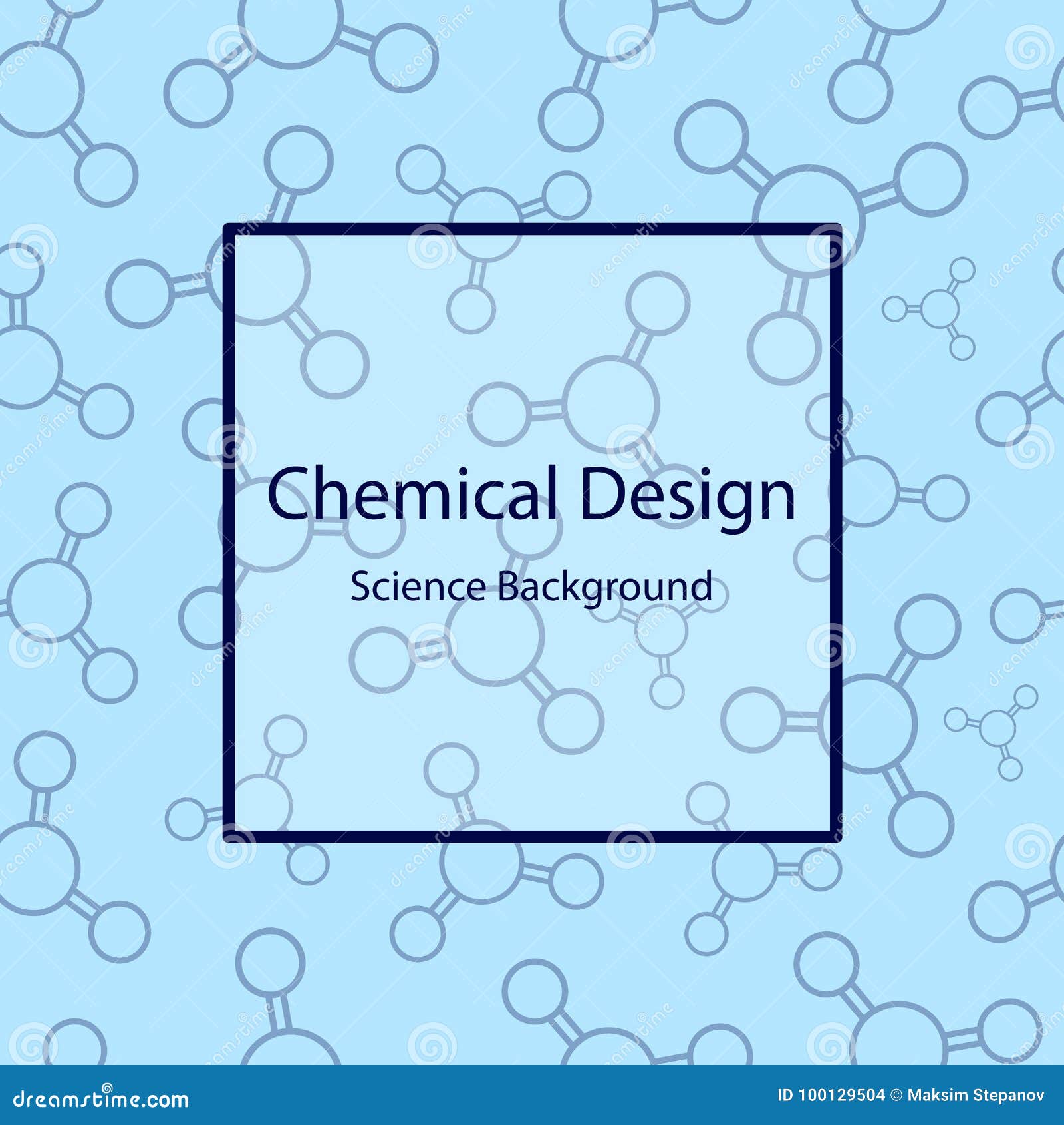 Science Seamless Pattern with Molecules. Chemical Design Stock Vector ...