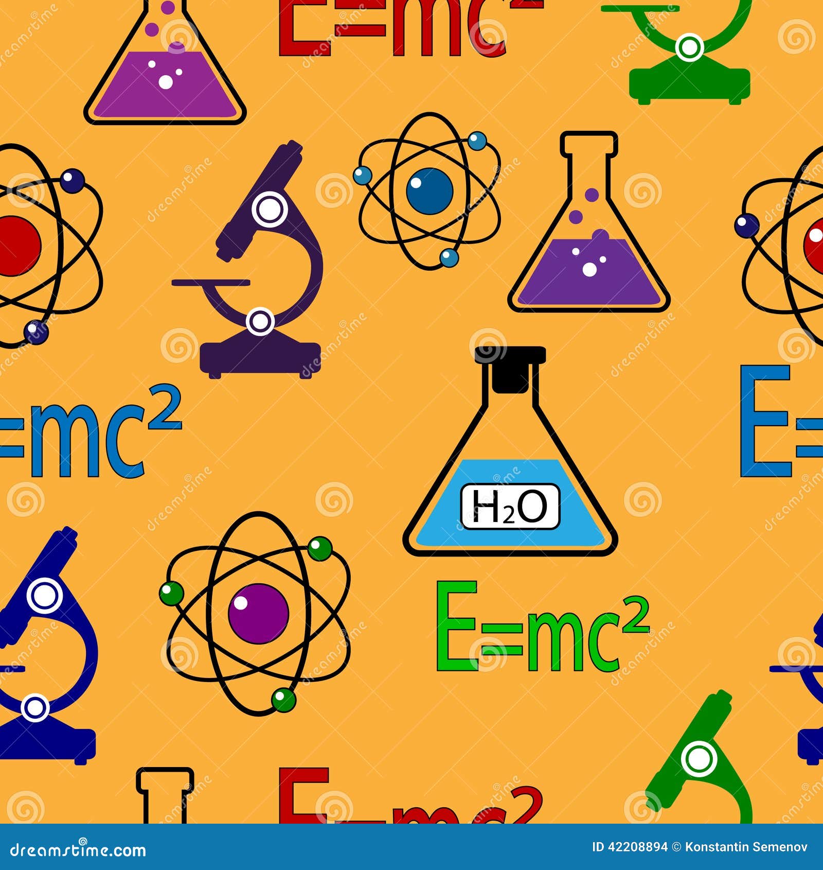 Science seamless pattern. stock vector. Illustration of education ...