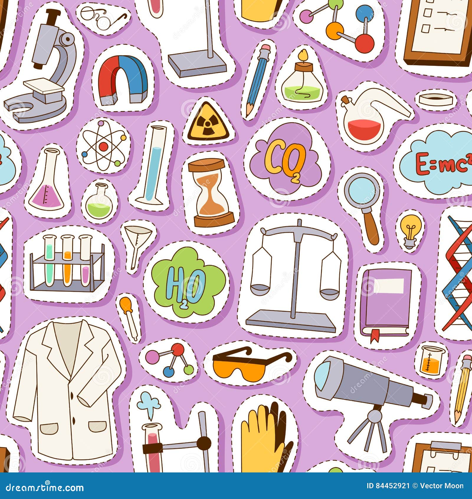 Science Seamless Pattern Vector Illustration. Stock Vector ...