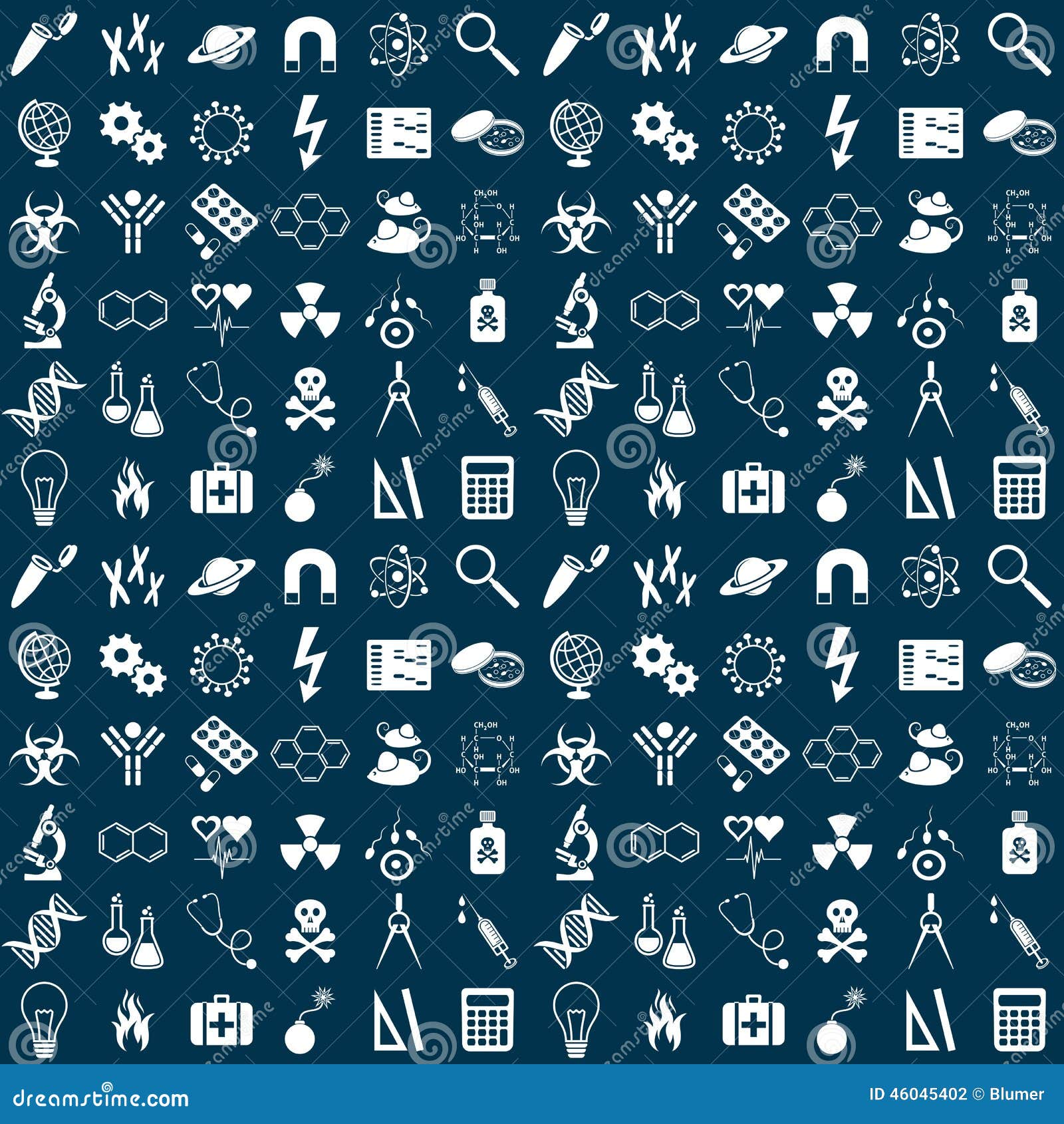 Science seamless pattern stock vector. Illustration of chromosome ...