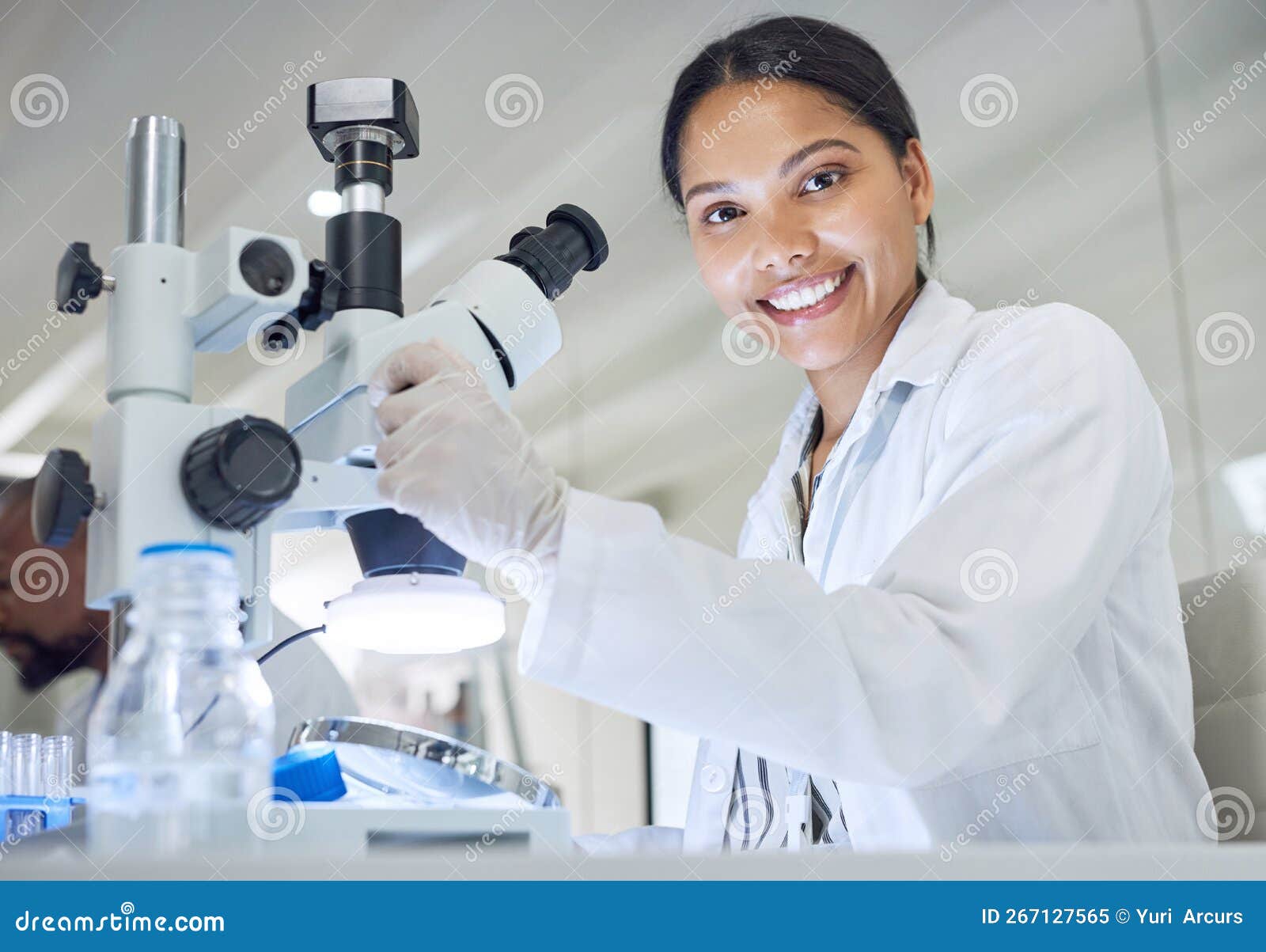 Science Simply Satisfies My Curiosity. Portrait of a Young Scientist ...