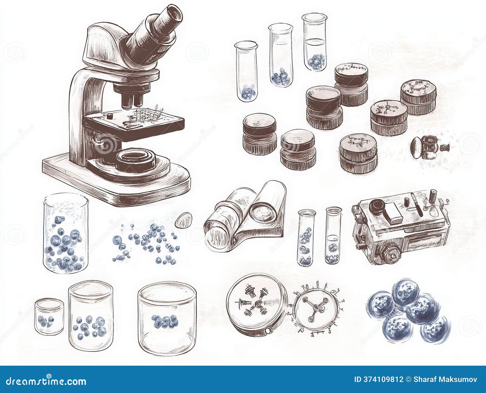 Science Sketch Seamless Background Vector Illustration | CartoonDealer ...