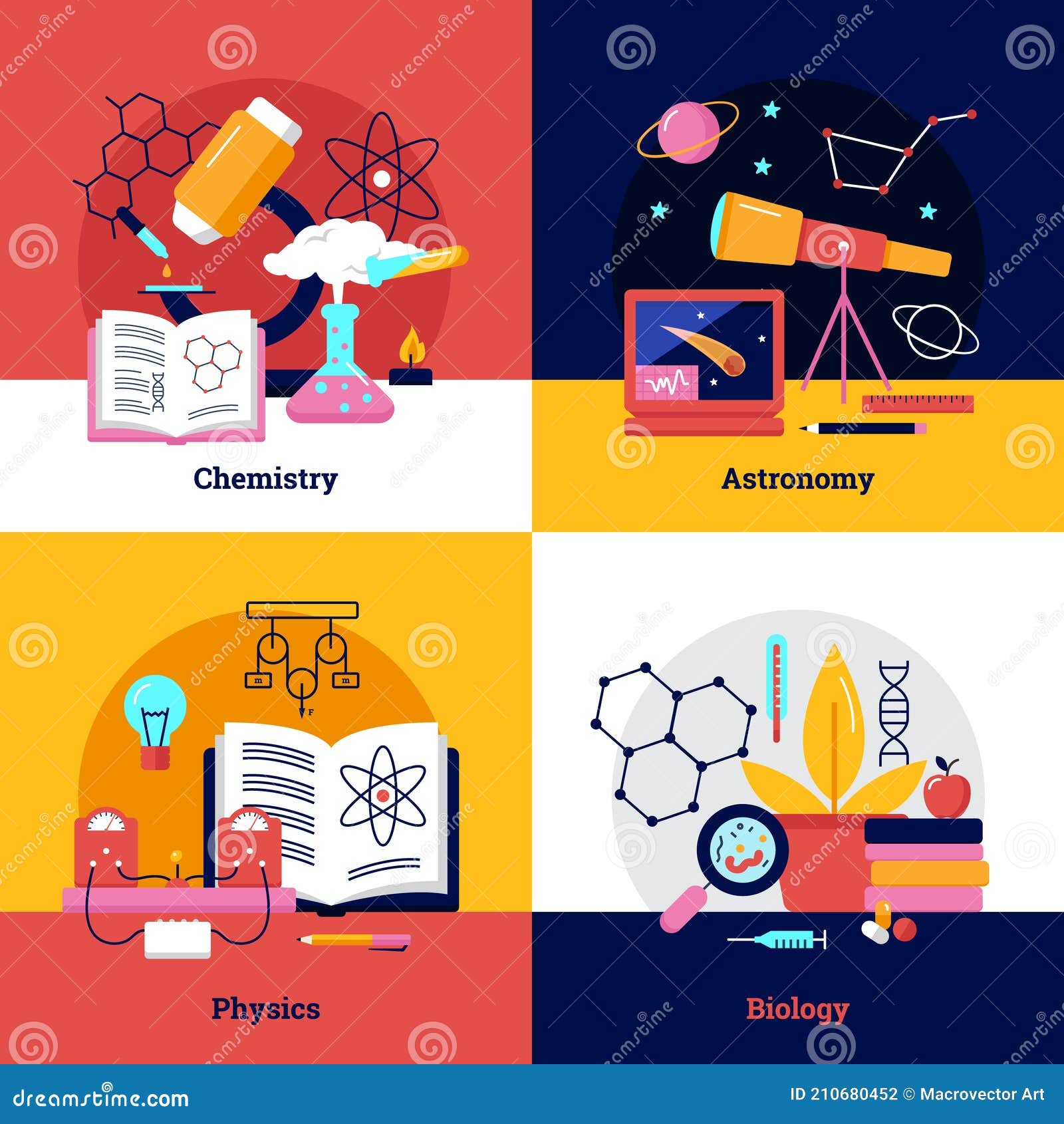 Science Square Banners stock vector. Illustration of business - 210680452