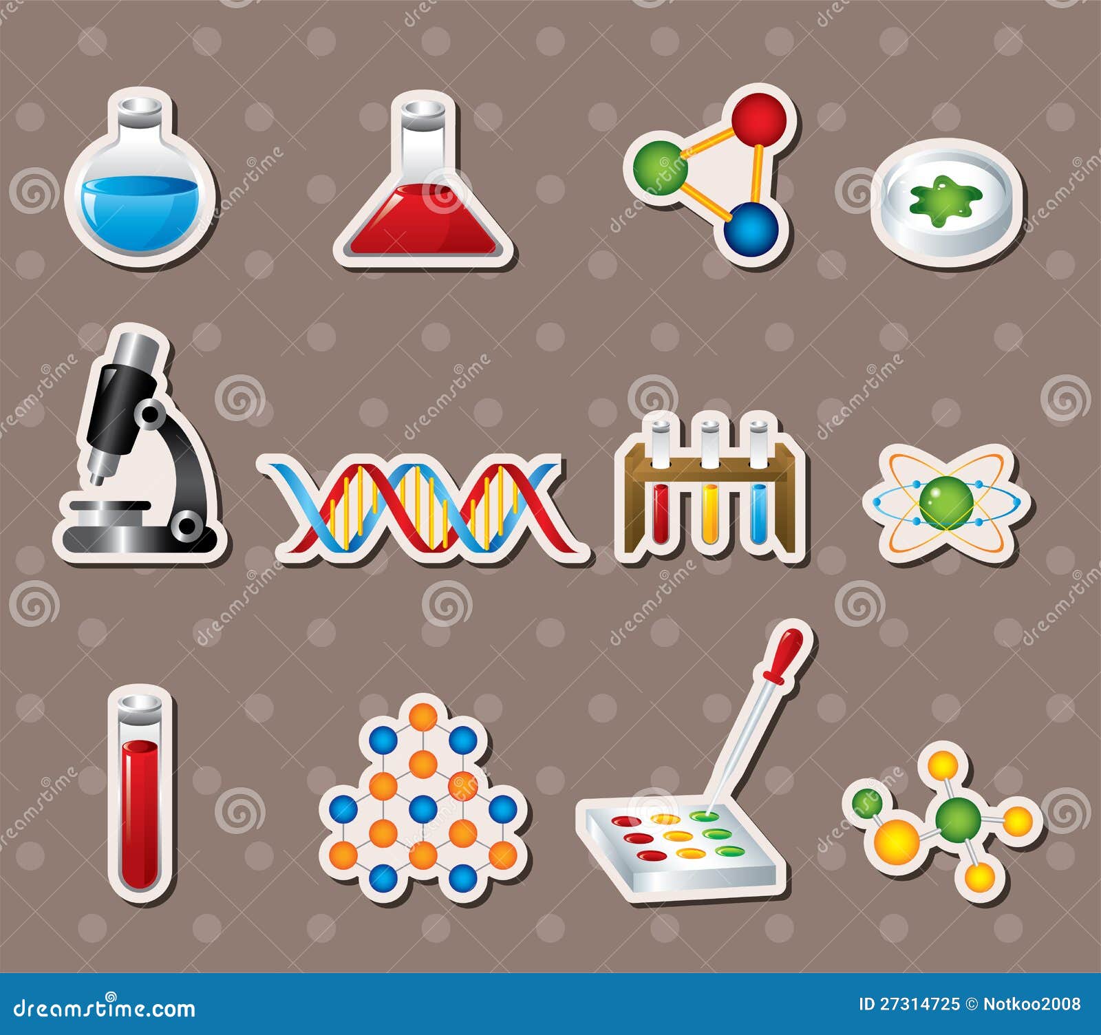 Science stickers stock vector. Illustration of nuclear - 27314725