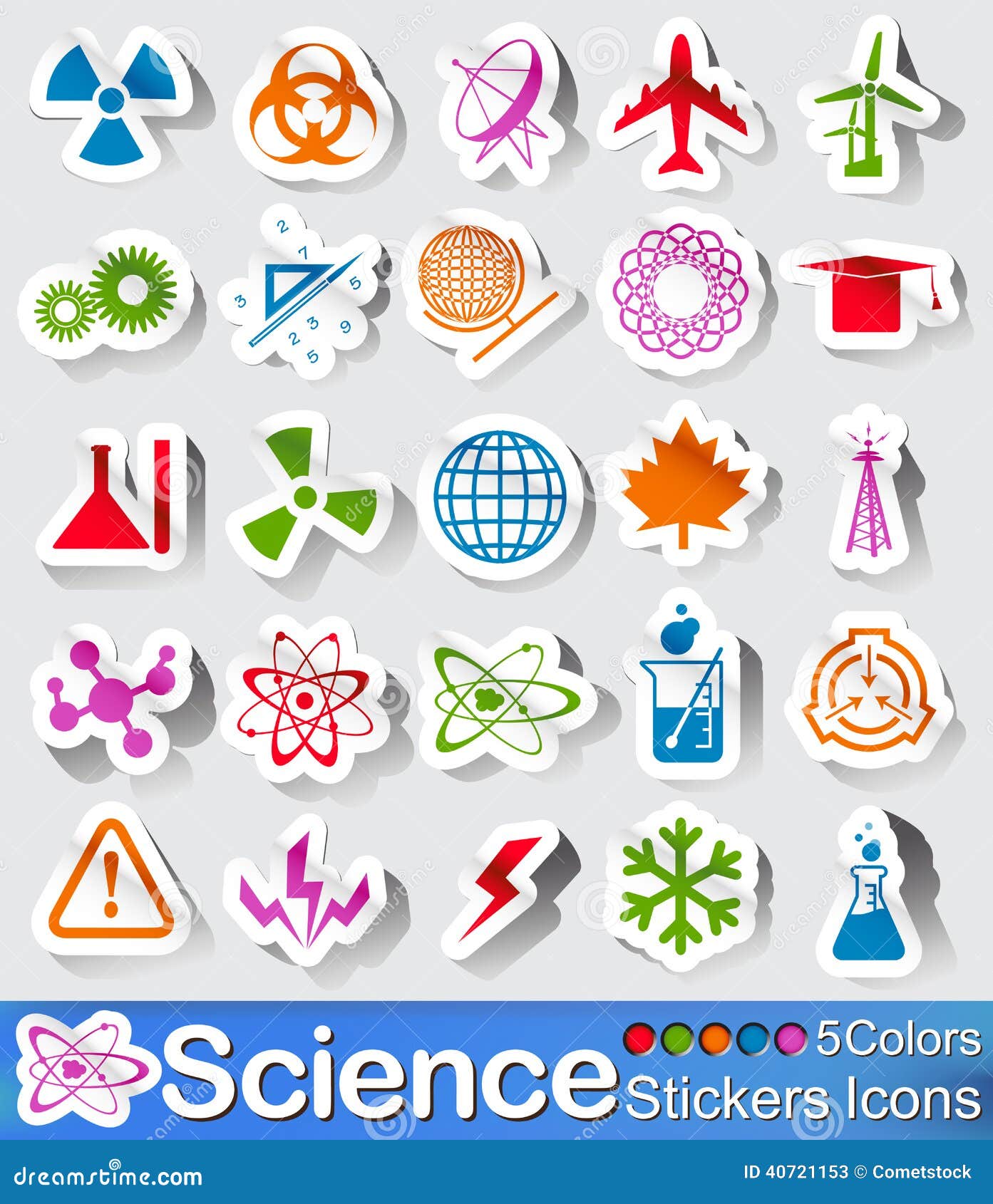 Science stickers icon stock vector. Illustration of transmitter - 40721153