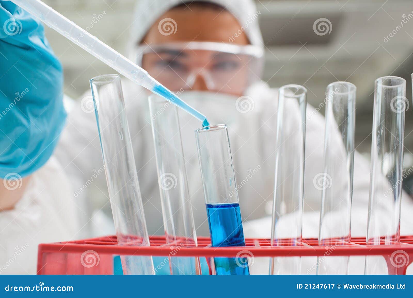 Science Student Dropping Liquid in a Test Tube Stock Image - Image of ...