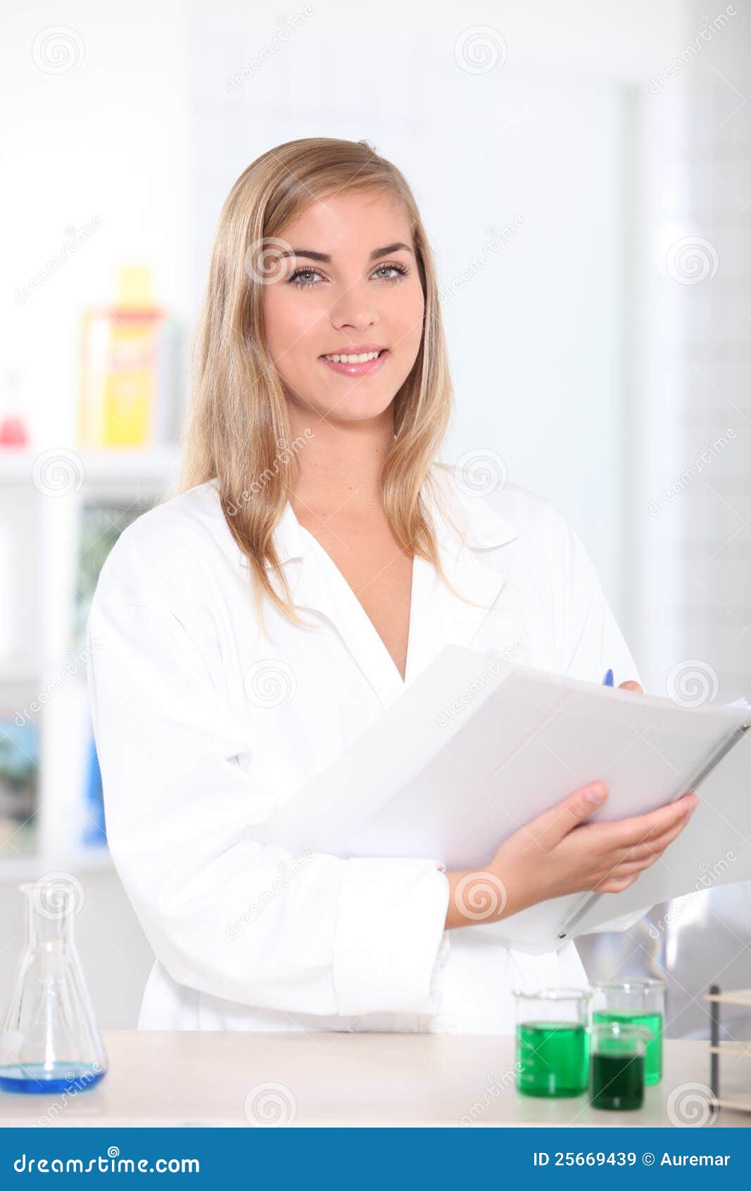Science Student Noting Results Stock Image - Image of experiment, brown ...