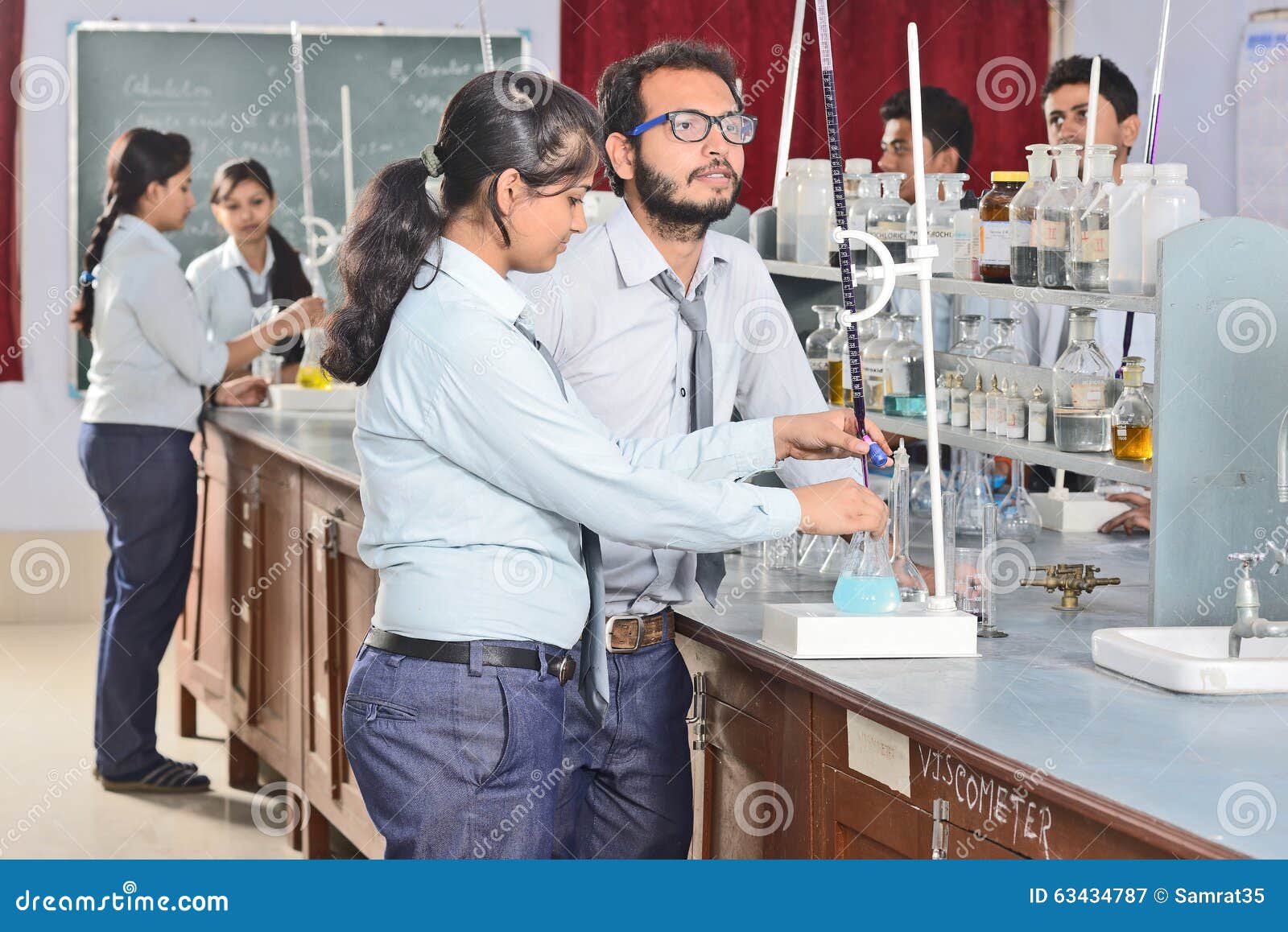 Indian Chemistry Lab Students